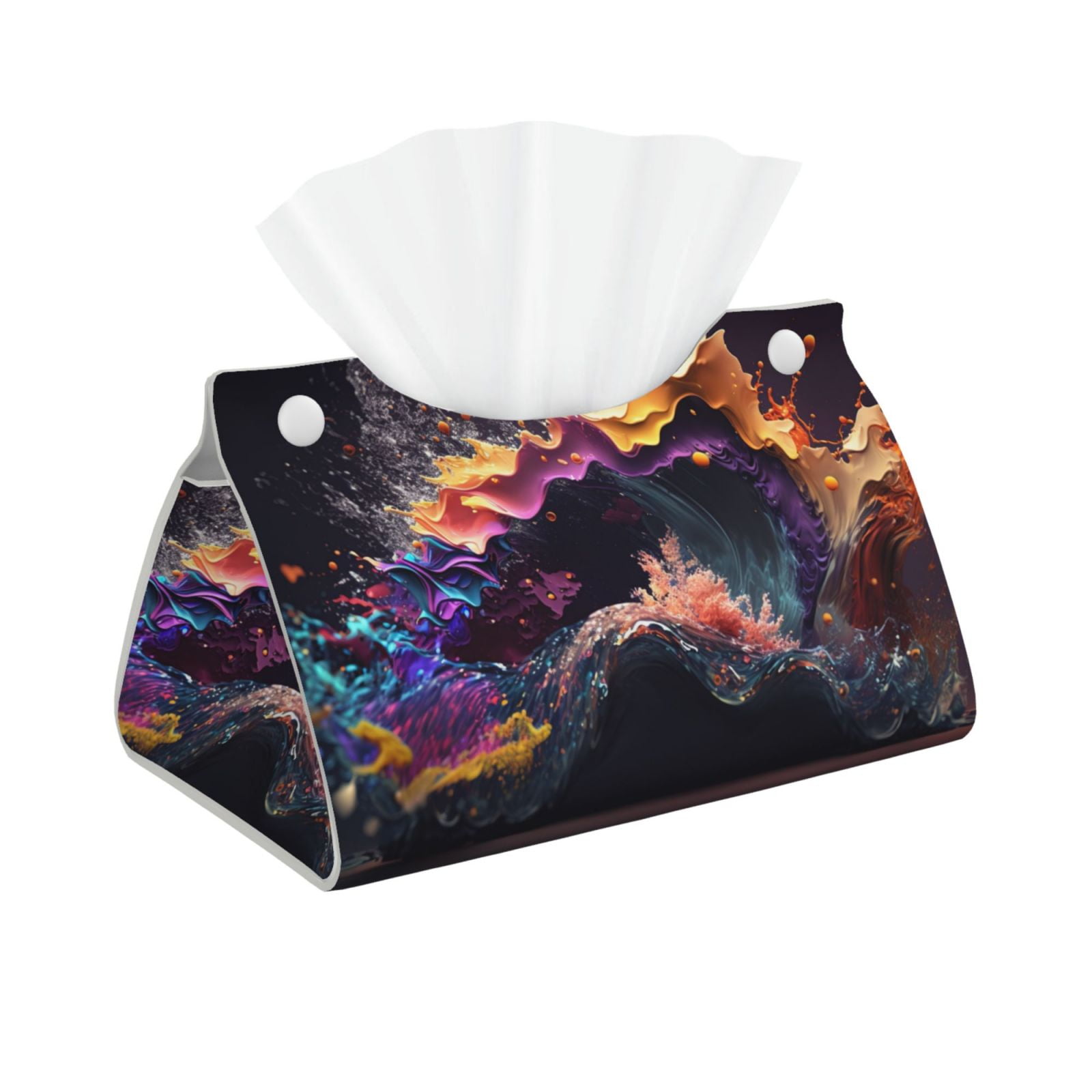 Sikiie Explosive Fluid Splash Art Leather Tissue Box Cover Rectangle ...