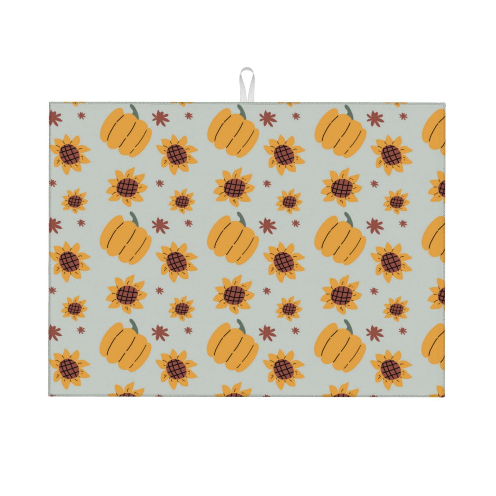 Sikiie Fall Thanksgiving Day Dish Drying Mat, Kitchen Counter Mat, Self ...