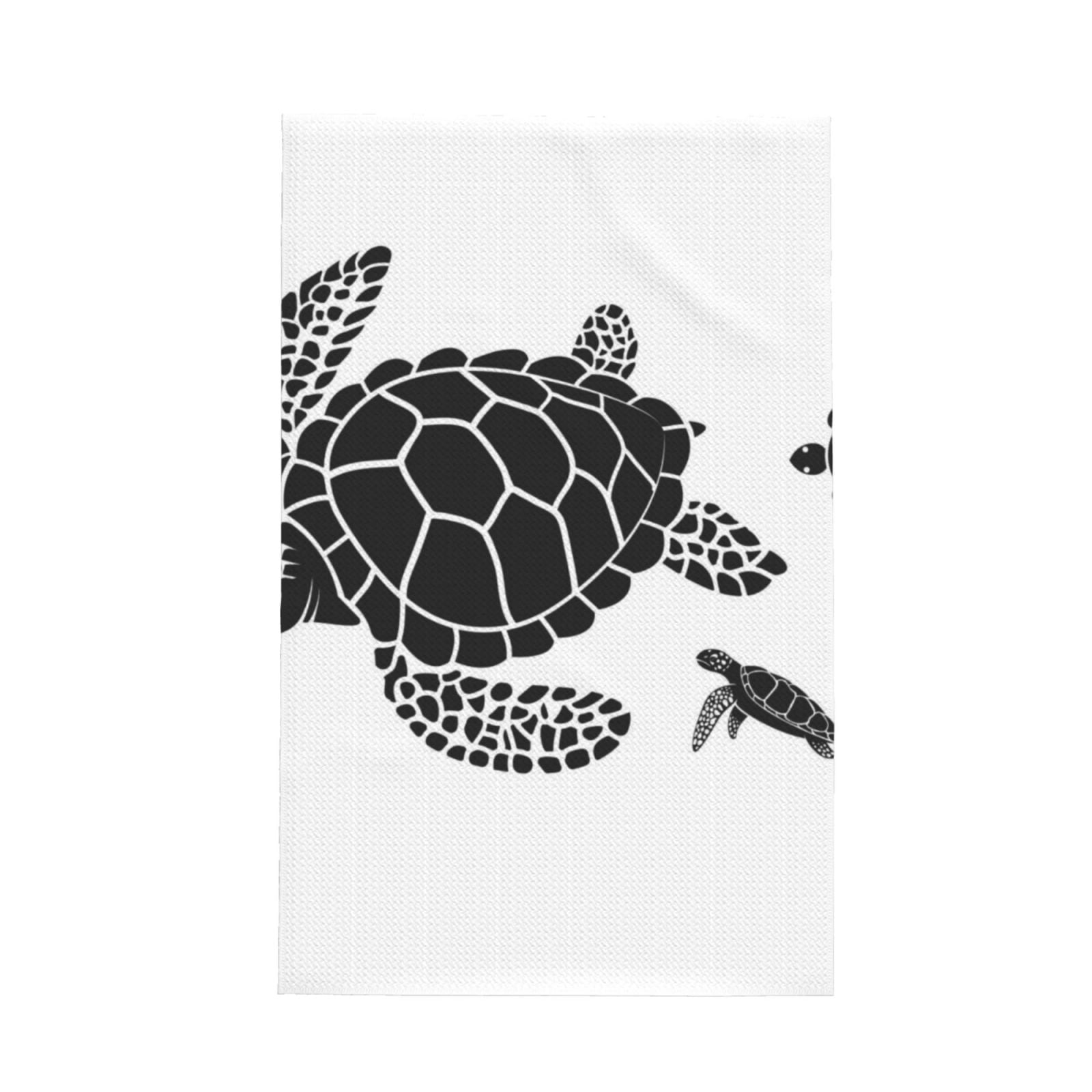 Sikiie Family Of Sea Turtles Waffle Weave Kitchen Dish Cloth,Super ...