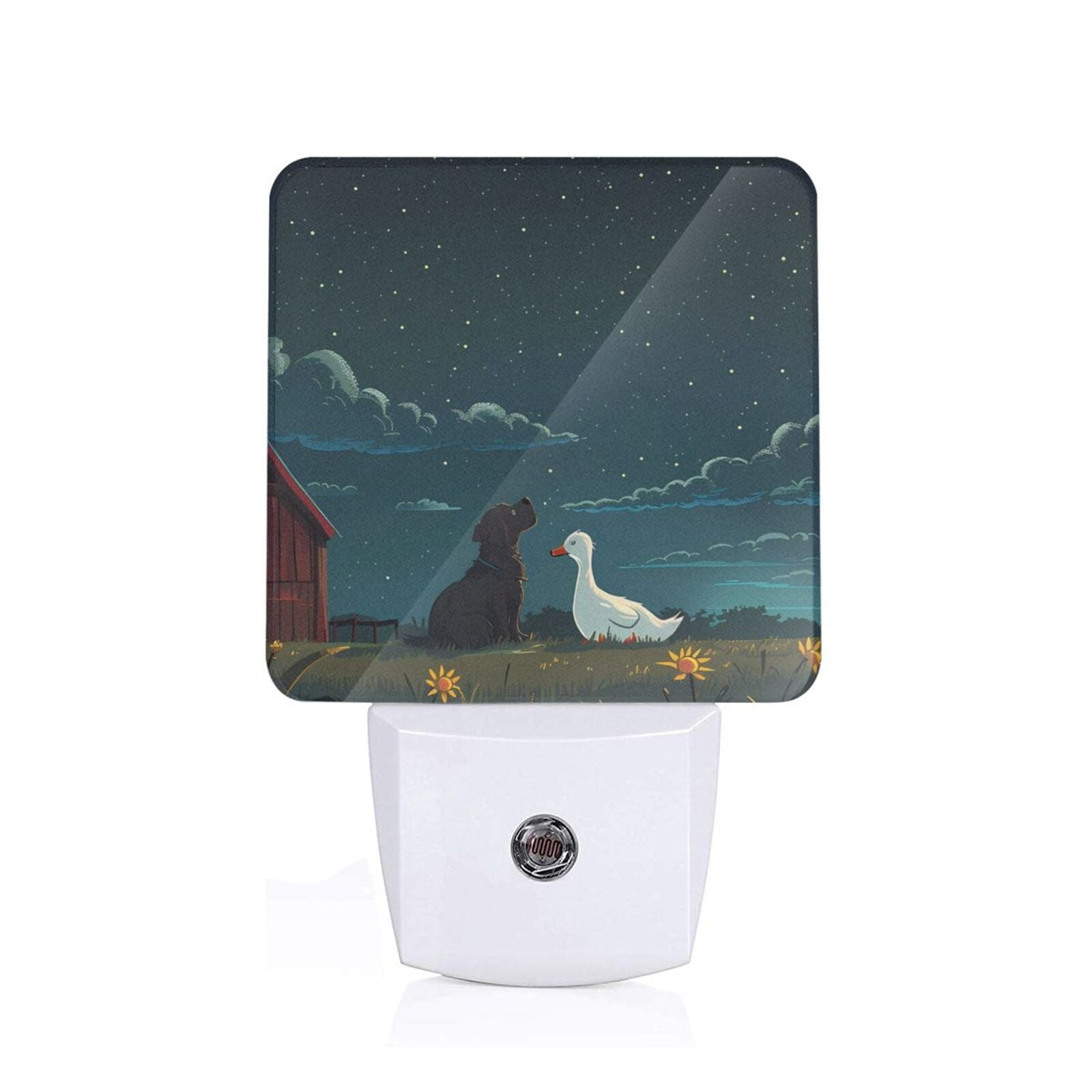 Sikiie Farm Dog Duck Moonlight Led Night Light, Warm White,Cool White ...