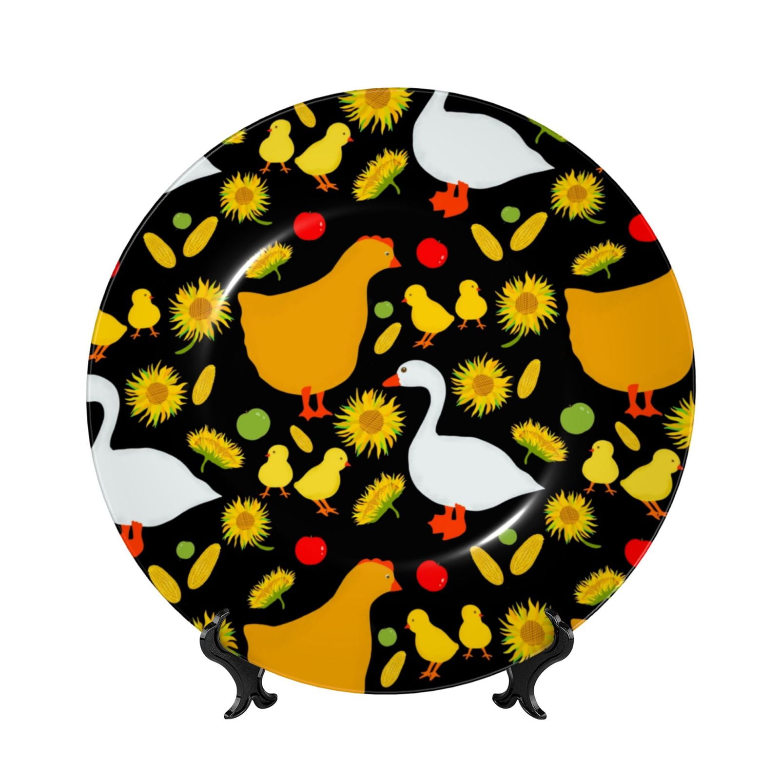 Sikiie Farm Goose Bone China Decorative Plate Personality Ceramic ...