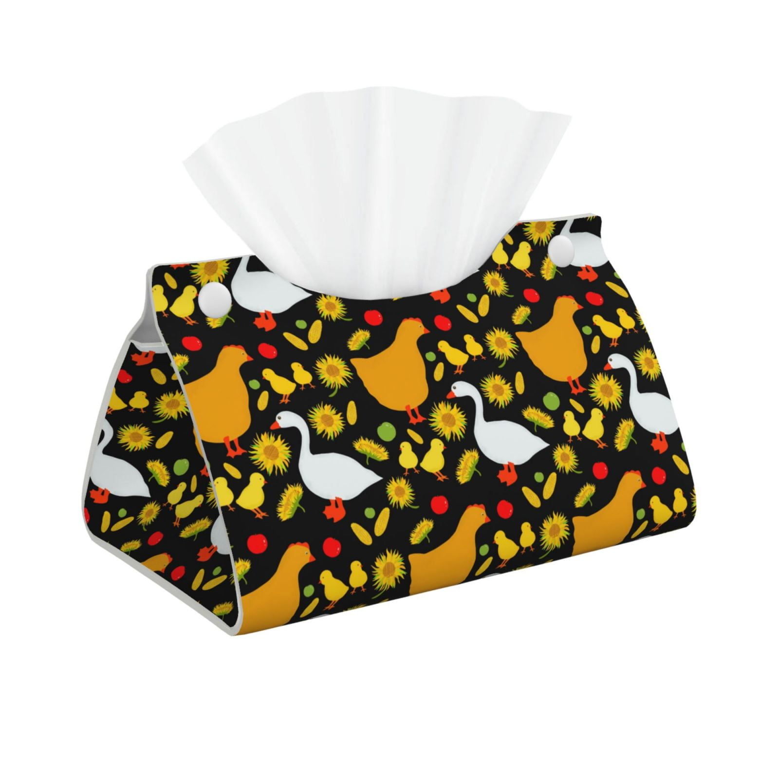 Sikiie Farm Goose Leather Tissue Box Cover Rectangle, Long Tissue Box ...