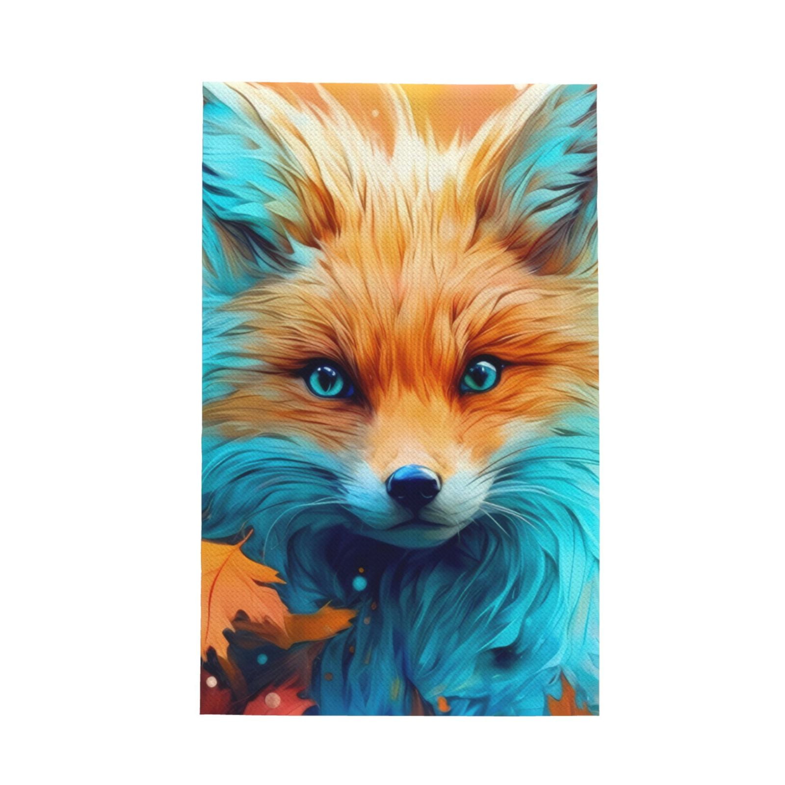 Sikiie Fiery Red Maple Leaf Fox Waffle Weave Kitchen Dish Cloth,Super ...