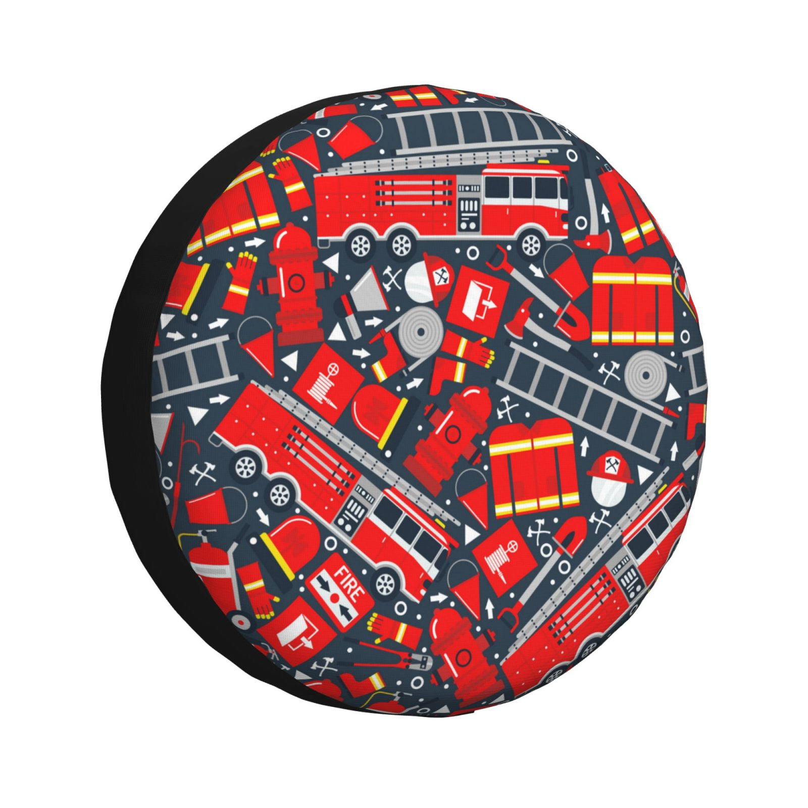 Sikiie Fire Sign PVC Leather Spare Tire Wheel Cover Spare Tire Cover ...
