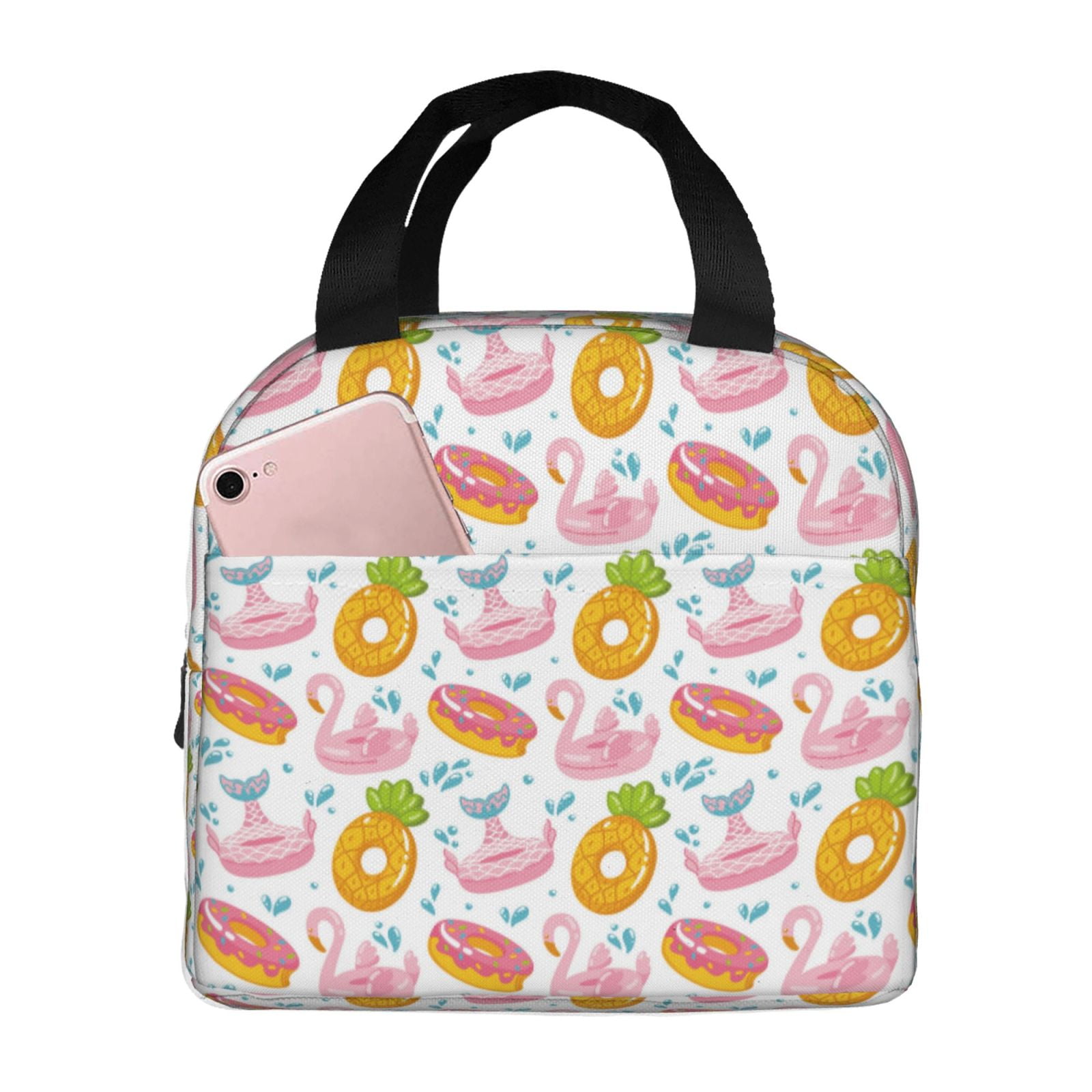 Sikiie Flamingo And Pineapple Lunch Bag for Women & Men Adult Insulated ...