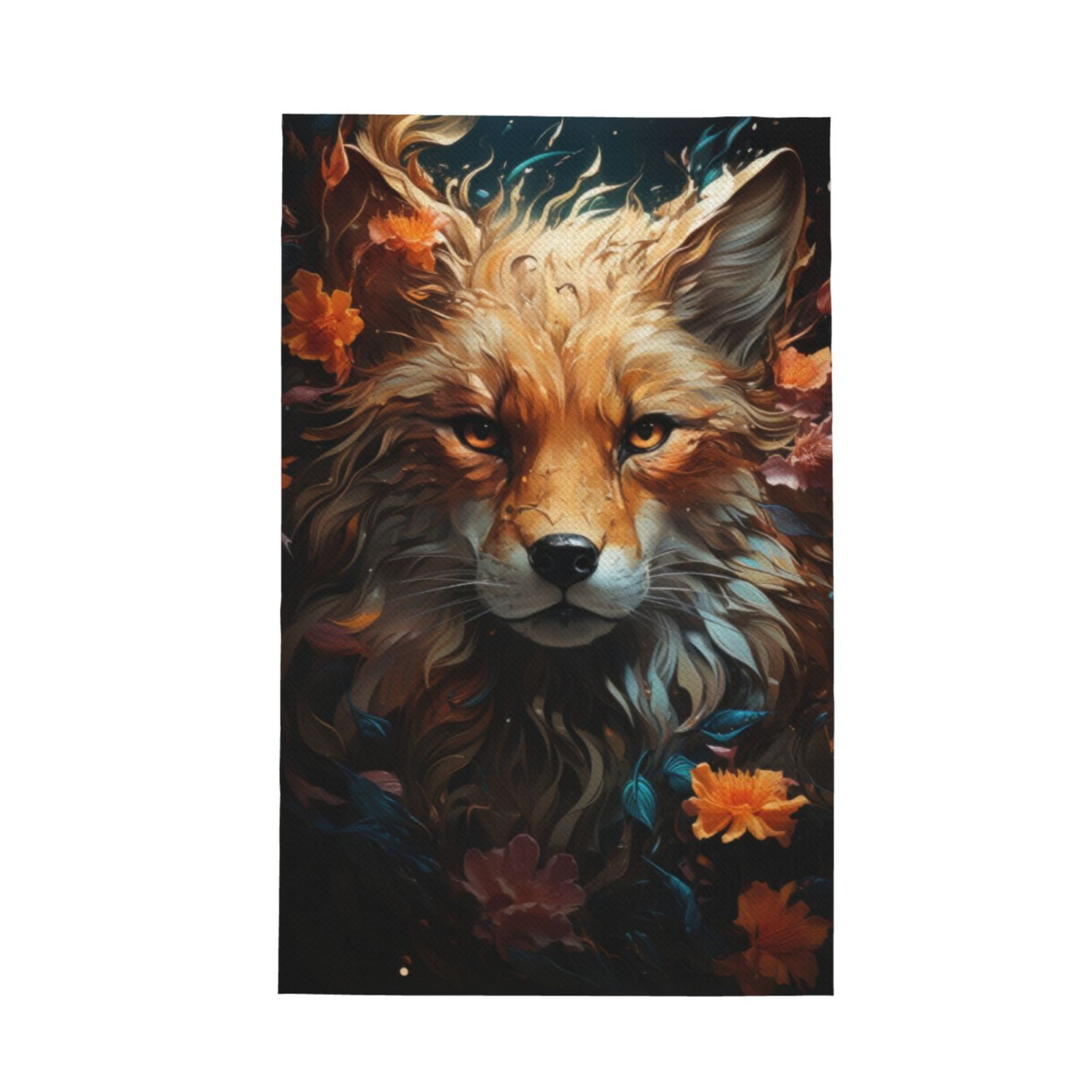 Sikiie Floral Fox Waffle Weave Kitchen Dish Cloth,Super Absorbent ...