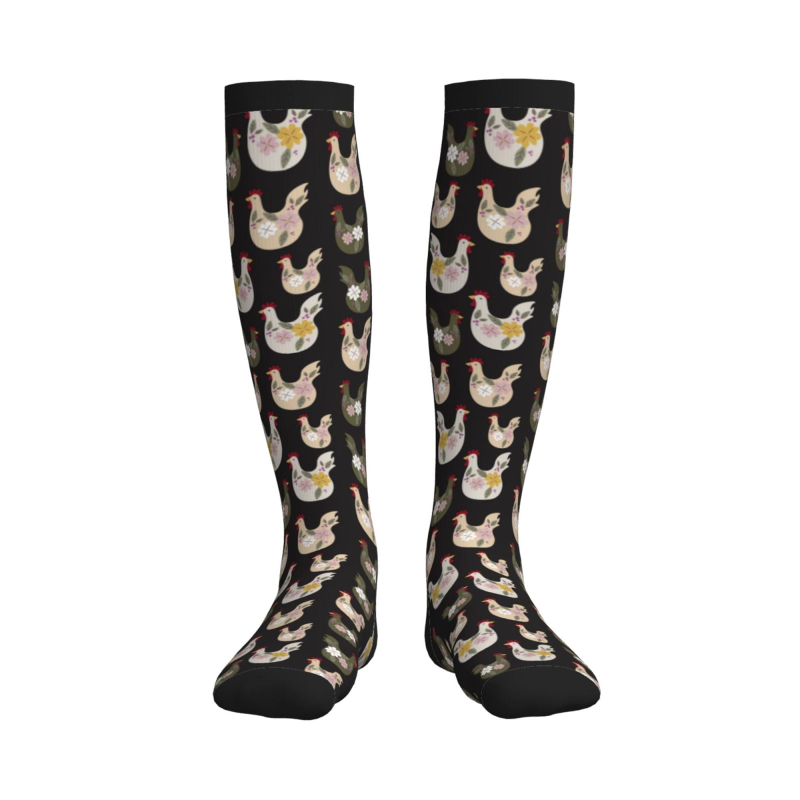 Sikiie Flowe Rooster 1 Pairs Compression Socks for Men and Women 15-20 ...