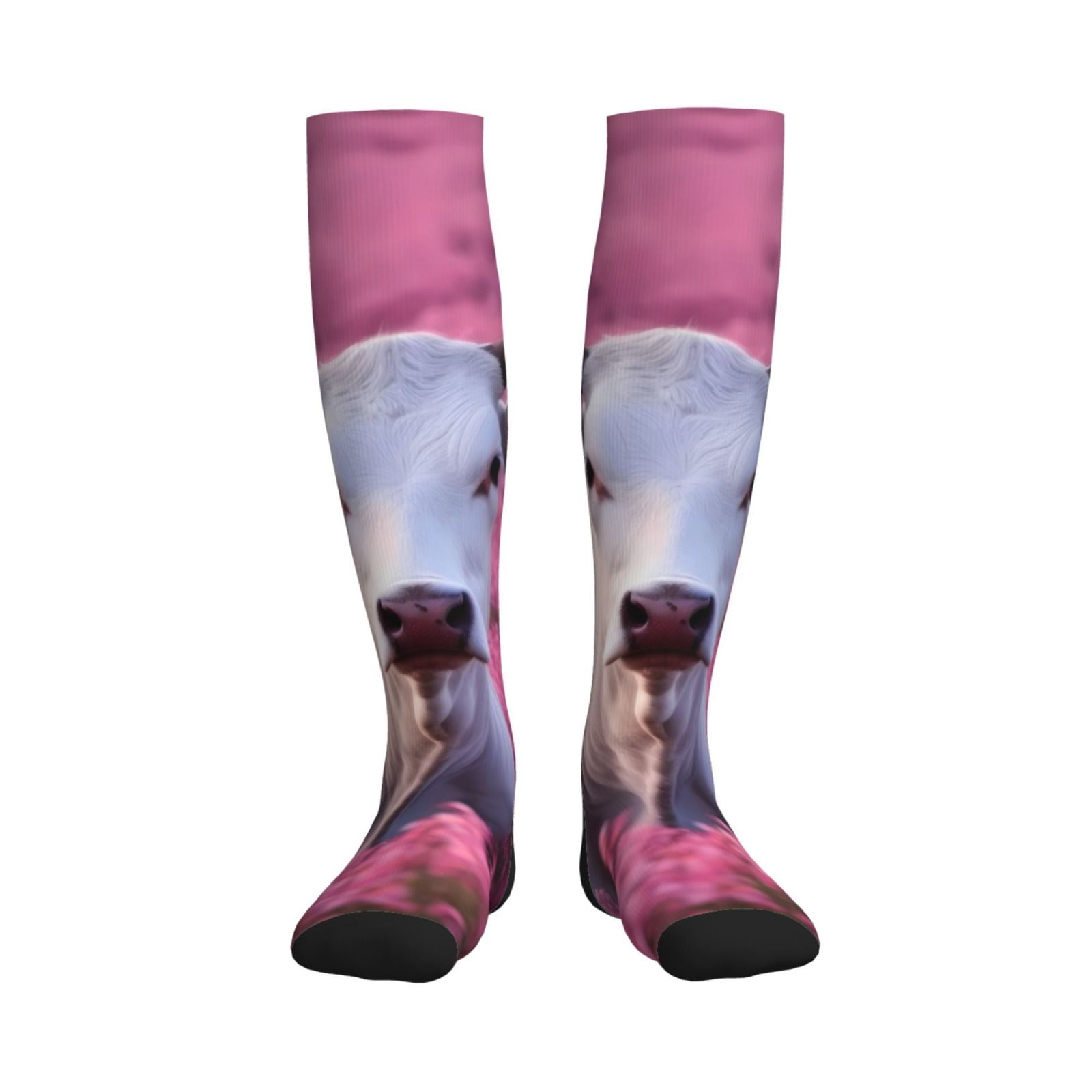 Sikiie Flower Field Cow 1 Pairs Compression Socks for Men and Women 15 ...