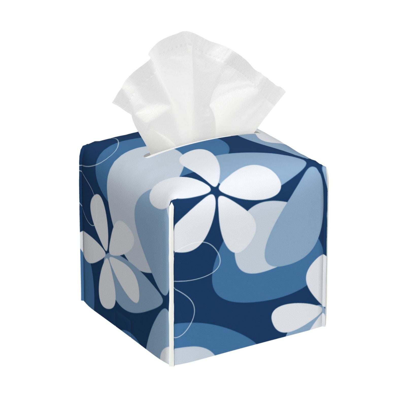 Sikiie Flower Leather Tissue Box Cover Square, tissue box holder ...