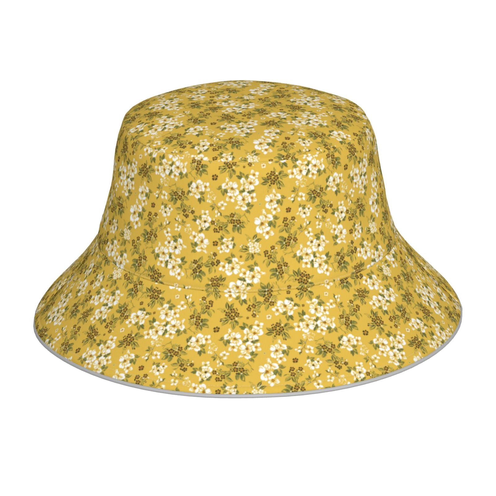Sikiie Flower Reflective Double-Sided Bucket Hat, Sun Hat, for ...