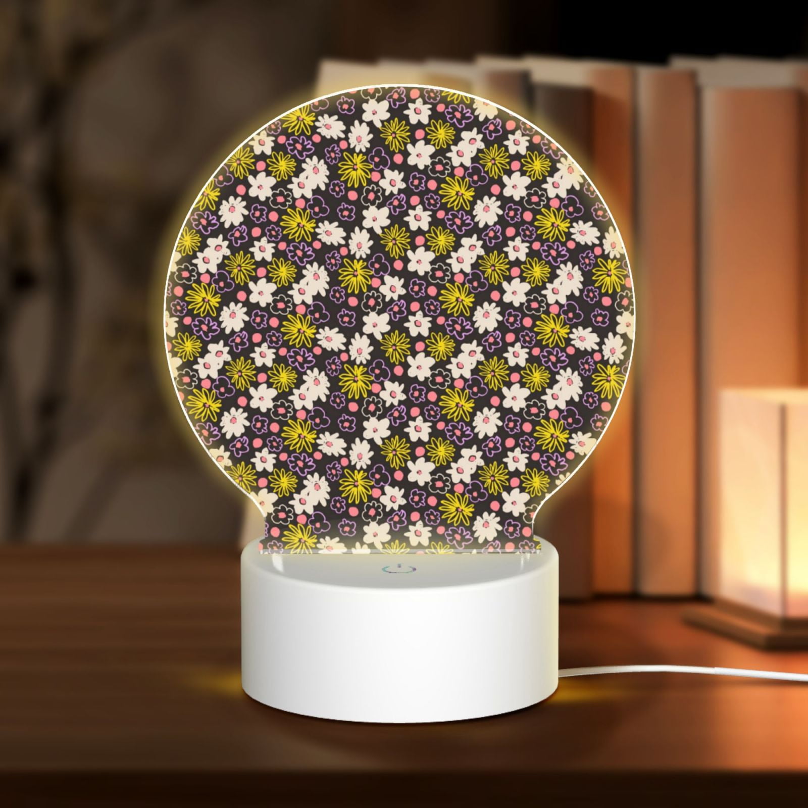 Sikiie Flowers Daisy Acrylic Night Light Gift Custom Acrylic Night ...