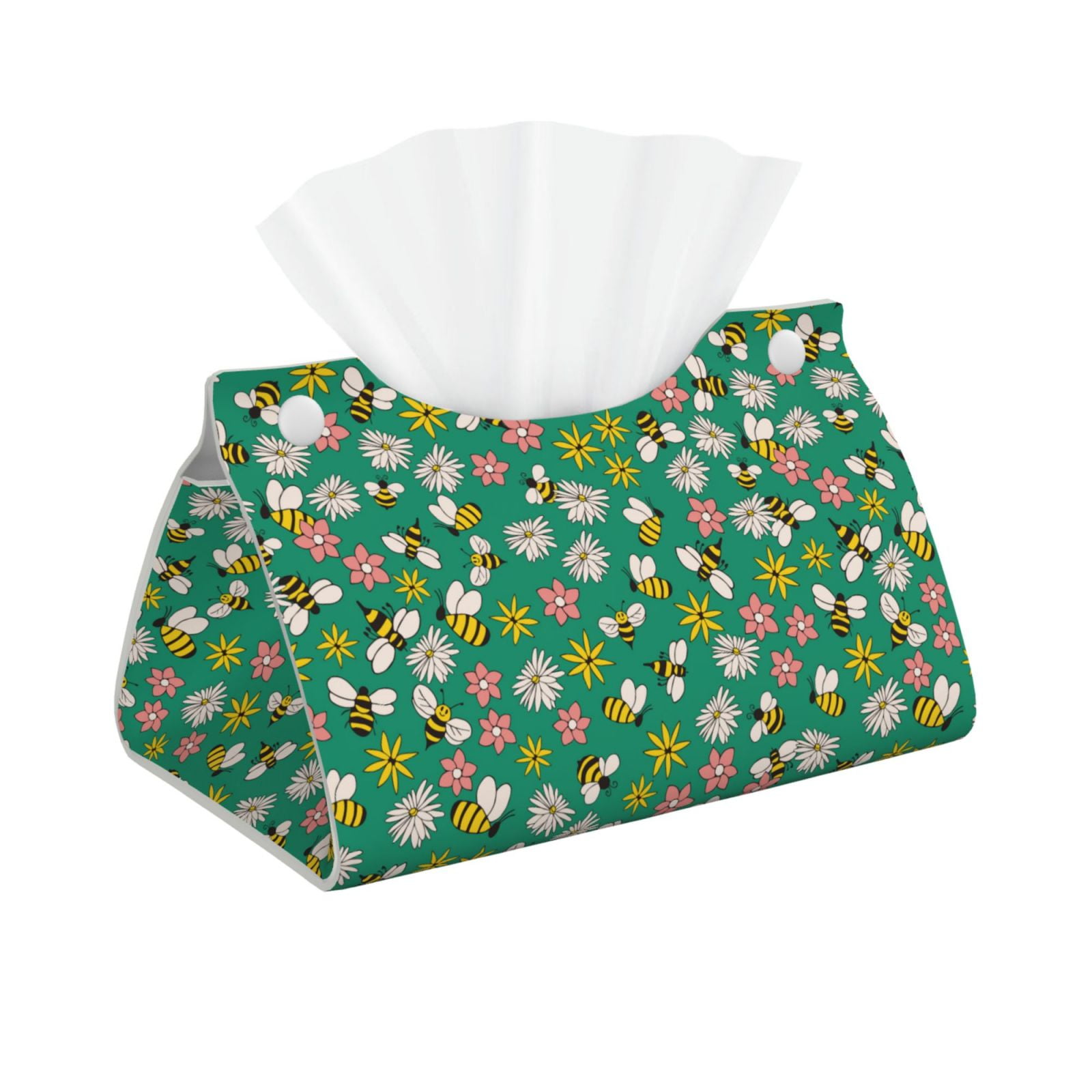 Sikiie Flying Bees Leather Tissue Box Cover Rectangle, Long Tissue Box ...
