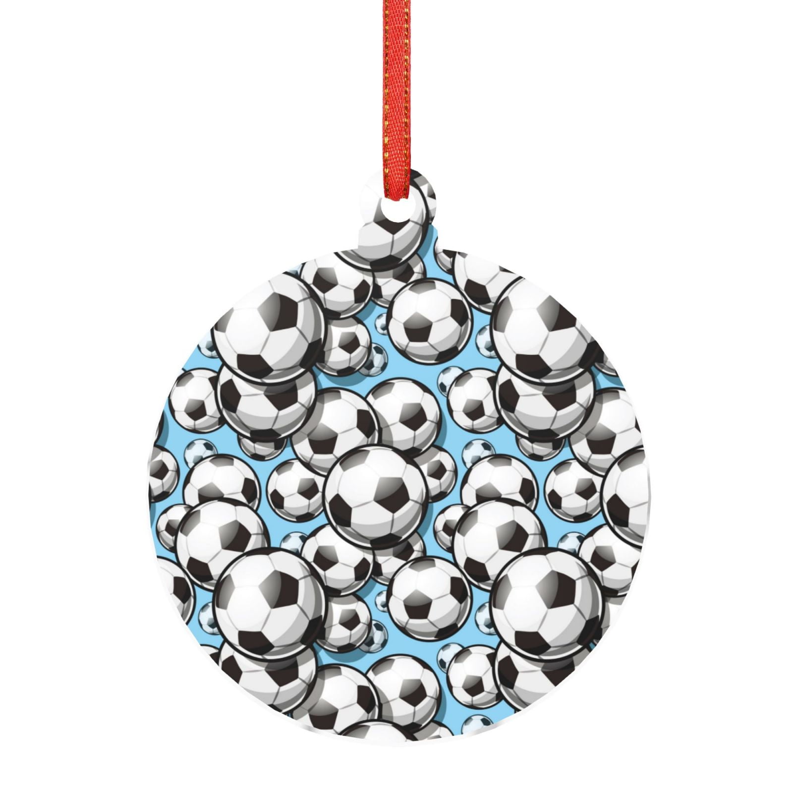 Sikiie Football Soccer Ball Acrylic Christmas Ornament Pendant ...