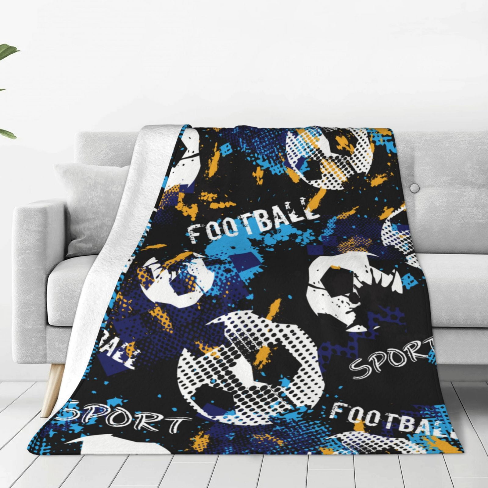 Sikiie Football Ultra-Soft Micro flannel Blanket Luxury All Seasons ...
