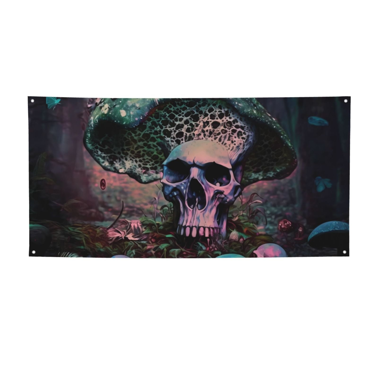 Sikiie Forest Mushroom Skull Custom Banners and Signs Customize Outdoor ...