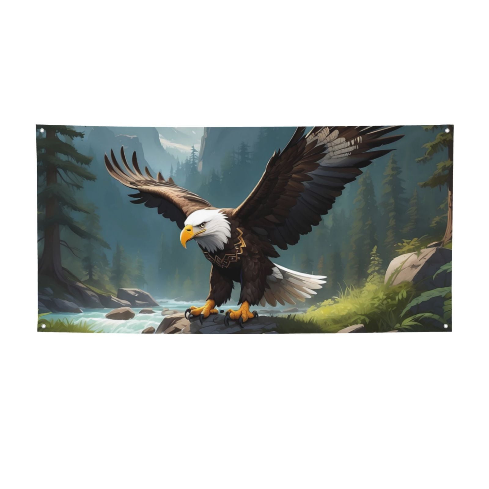 Sikiie Forest River Bald Eagle Custom Banners and Signs Customize ...