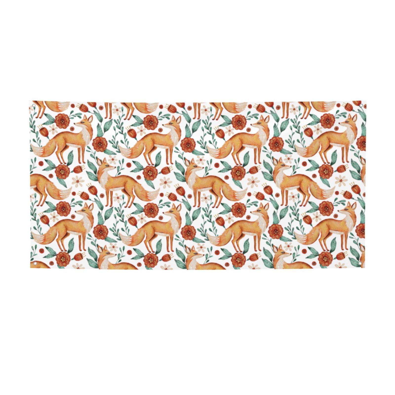 Sikiie Foxes and Floral Harmony Custom Banners and Signs Customize ...