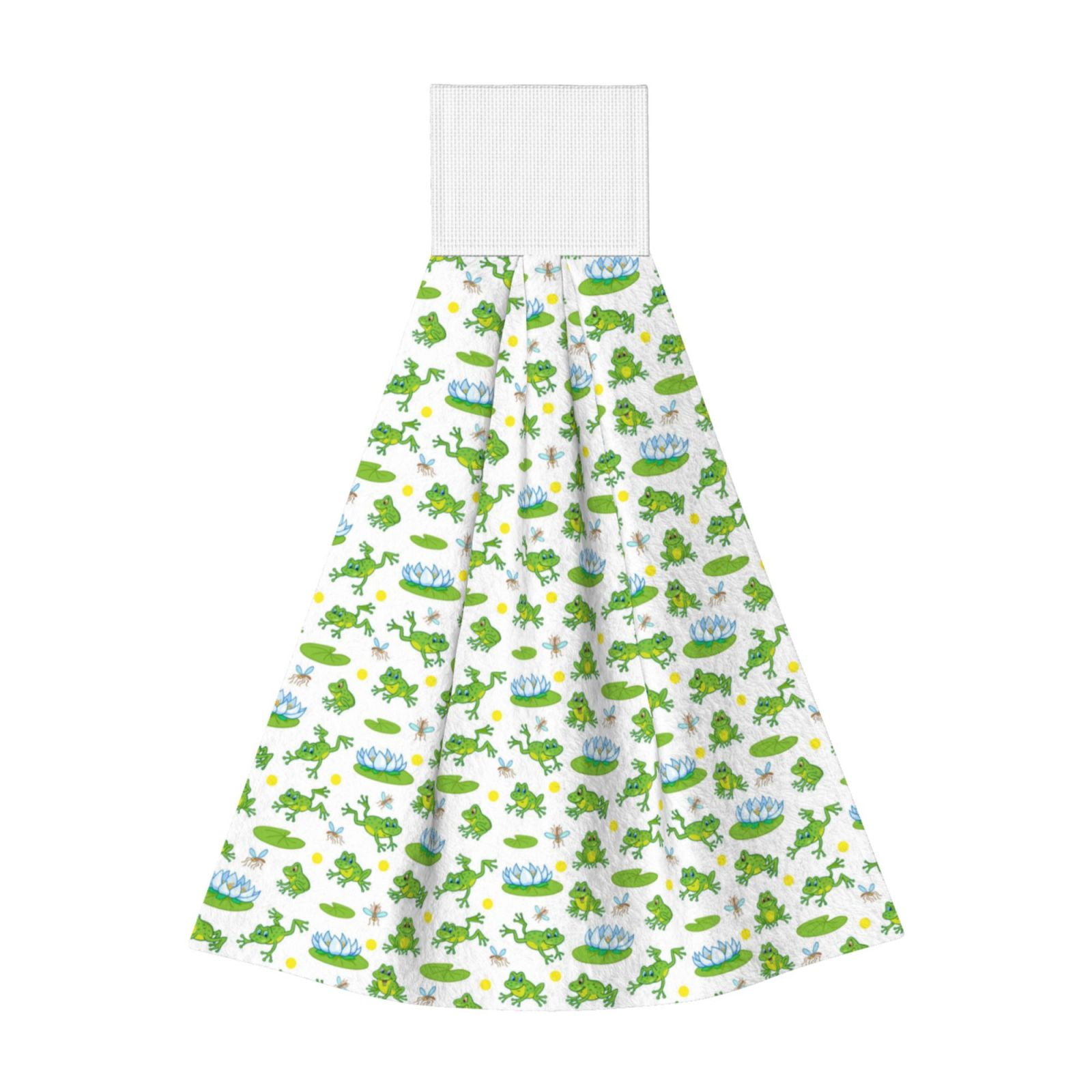 Sikiie Frogs Jumping Hand Towel with Loop Hanging Towel Absorbent Tie ...