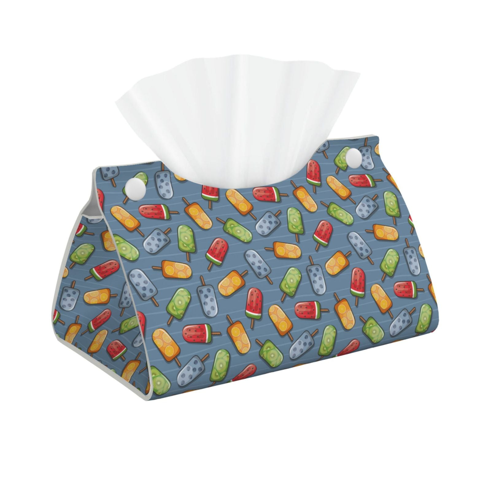 Sikiie Fruit Ice Cream Leather Tissue Box Cover Rectangle, Long Tissue ...