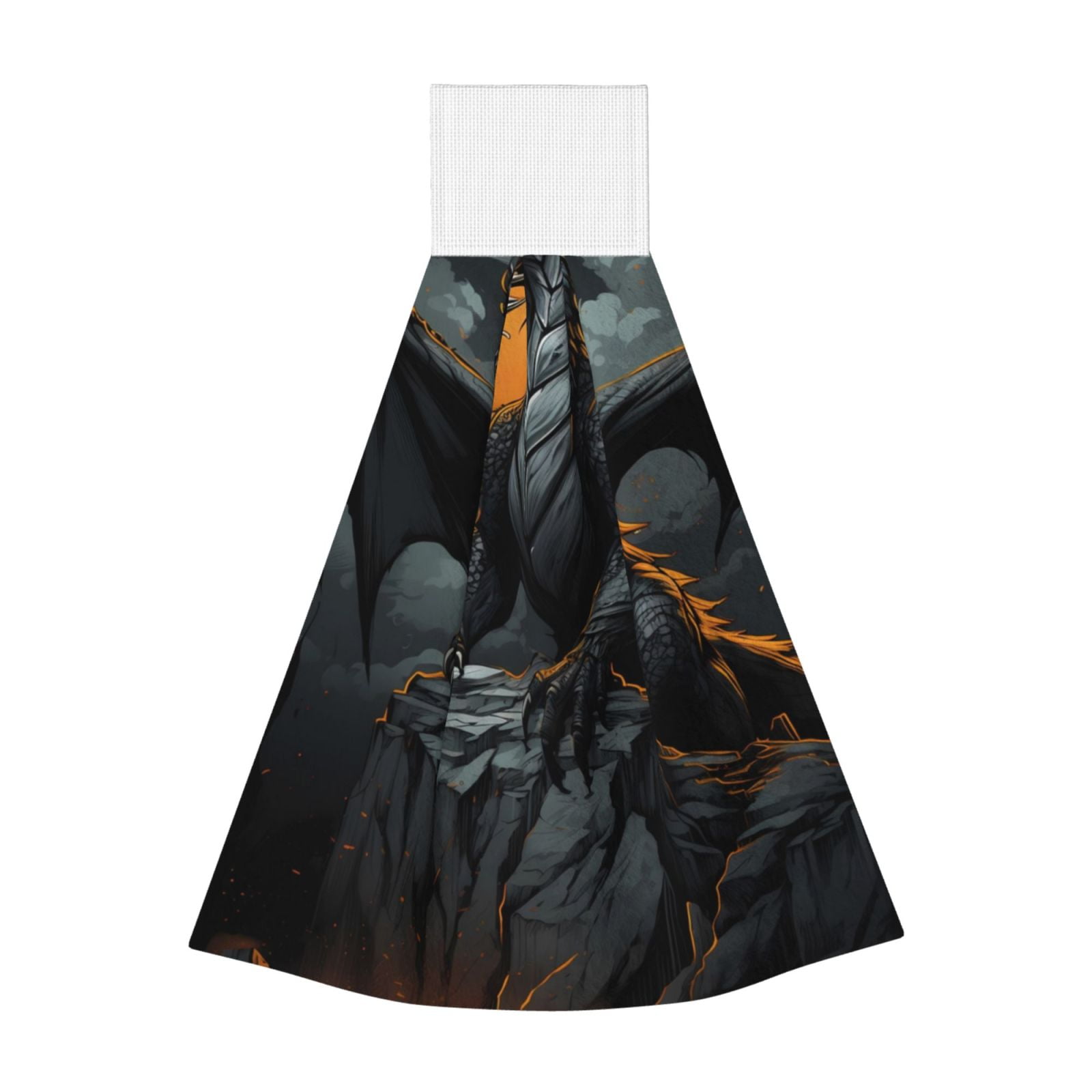 Sikiie Full Moon Black Dragon Hand Towel with Loop Hanging Towel ...