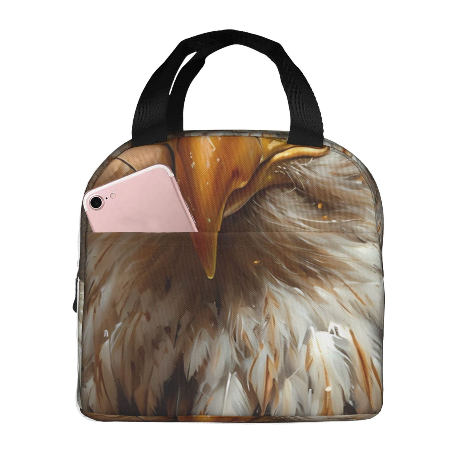Sikiie Funny Bald Eagle Lunch Bag for Women & Men Adult Insulated Lunch ...