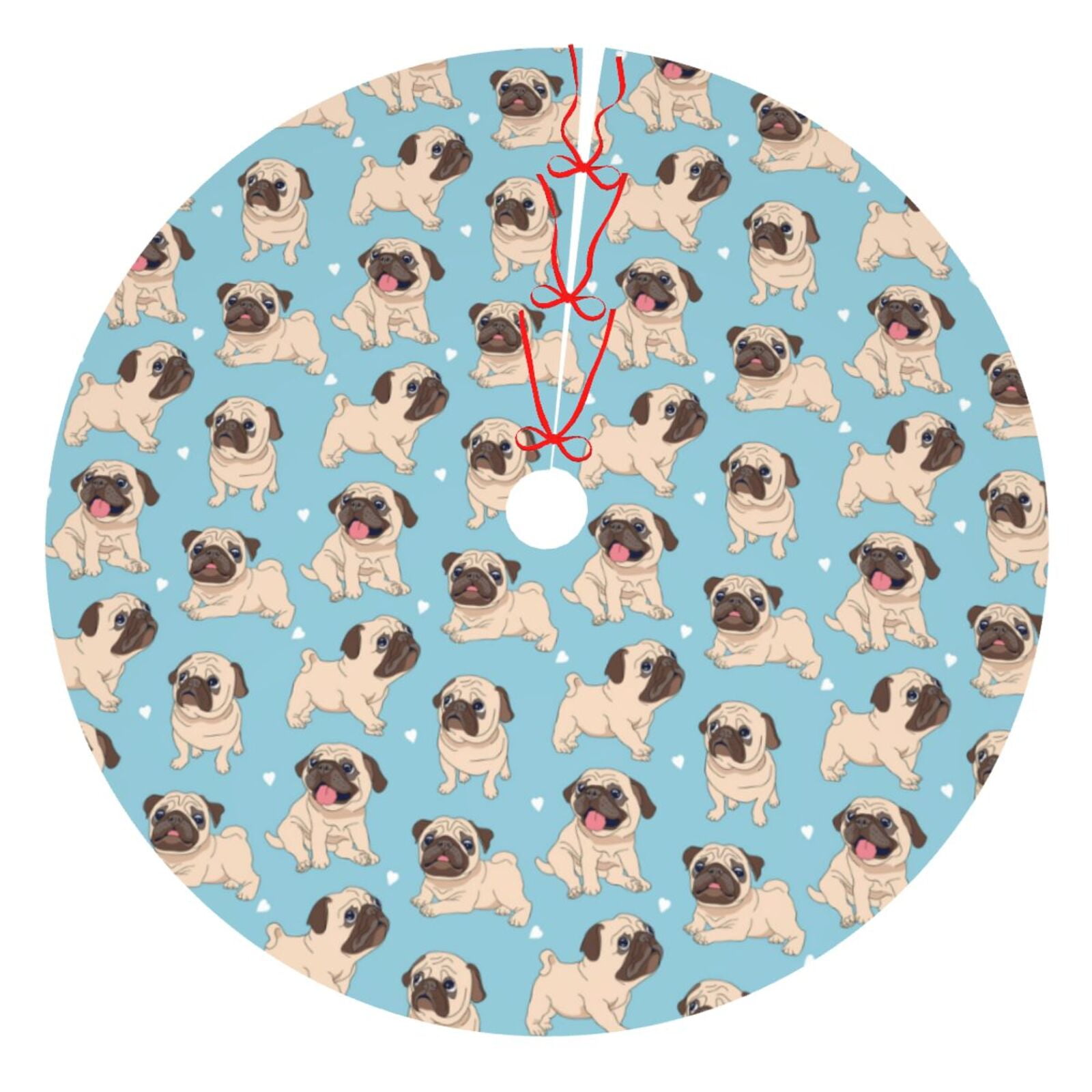 Sikiie Funny Cartoon Pugs 30-48 inches {designName} Print Christmas ...