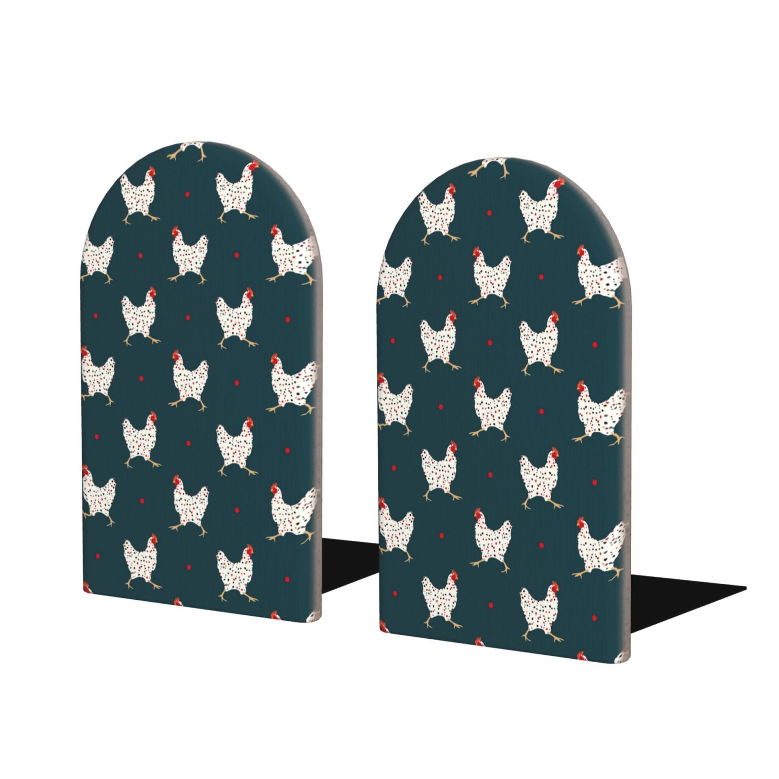 Sikiie Funny Chicken Bookends 1 Pair, Wood Bookends for Shelves, Book ...