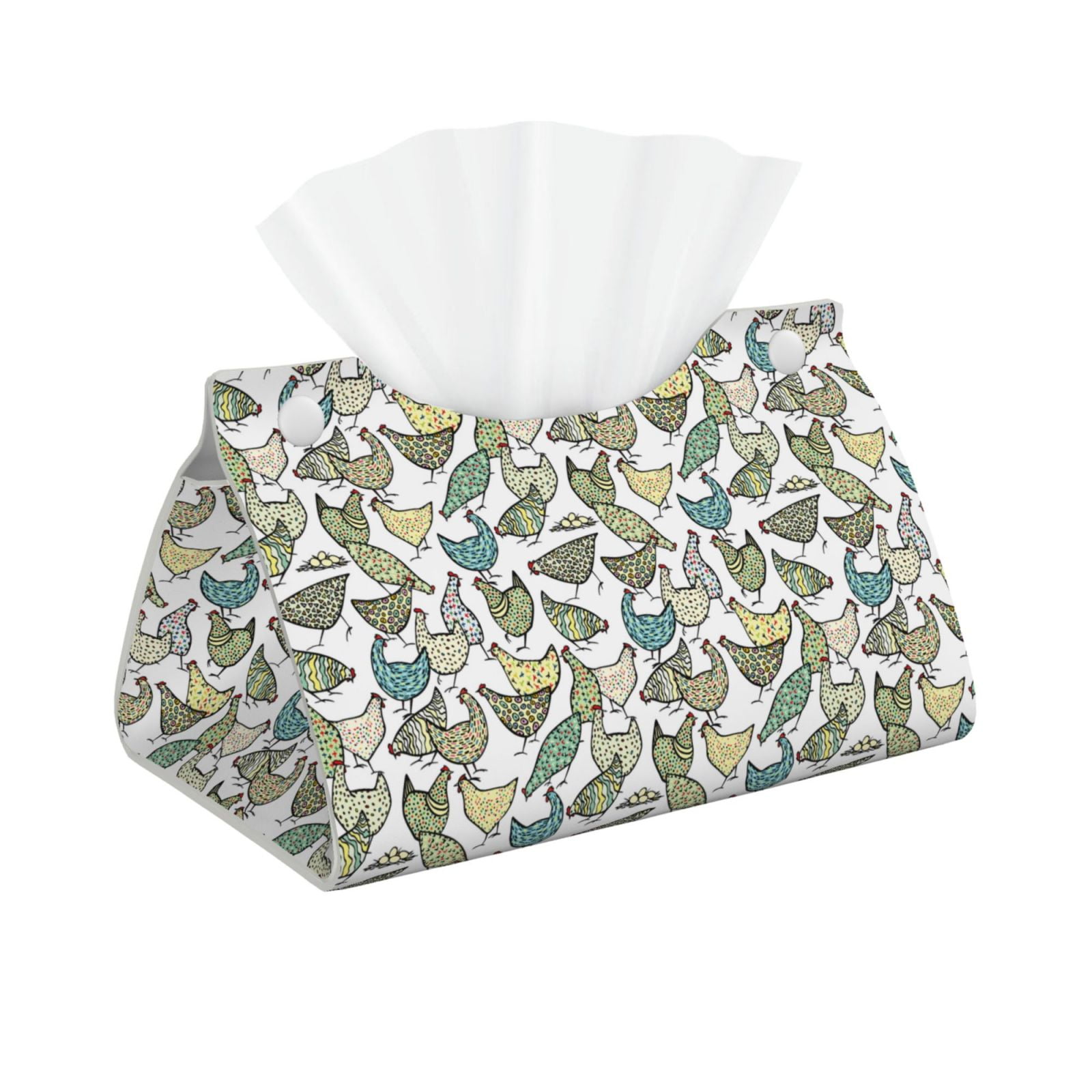Sikiie Funny Chicken Leather Tissue Box Cover Rectangle, Long Tissue ...