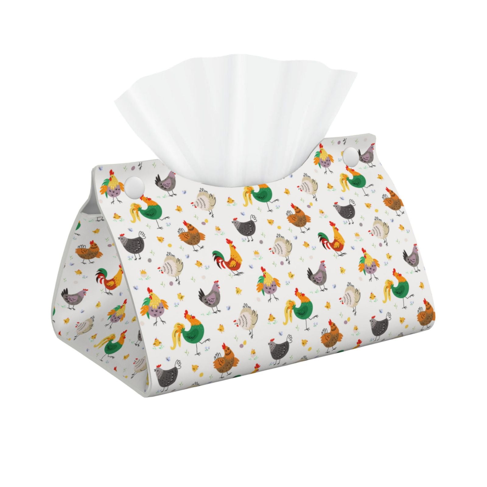 Sikiie Funny Chicken Leather Tissue Box Cover Rectangle, Long Tissue ...