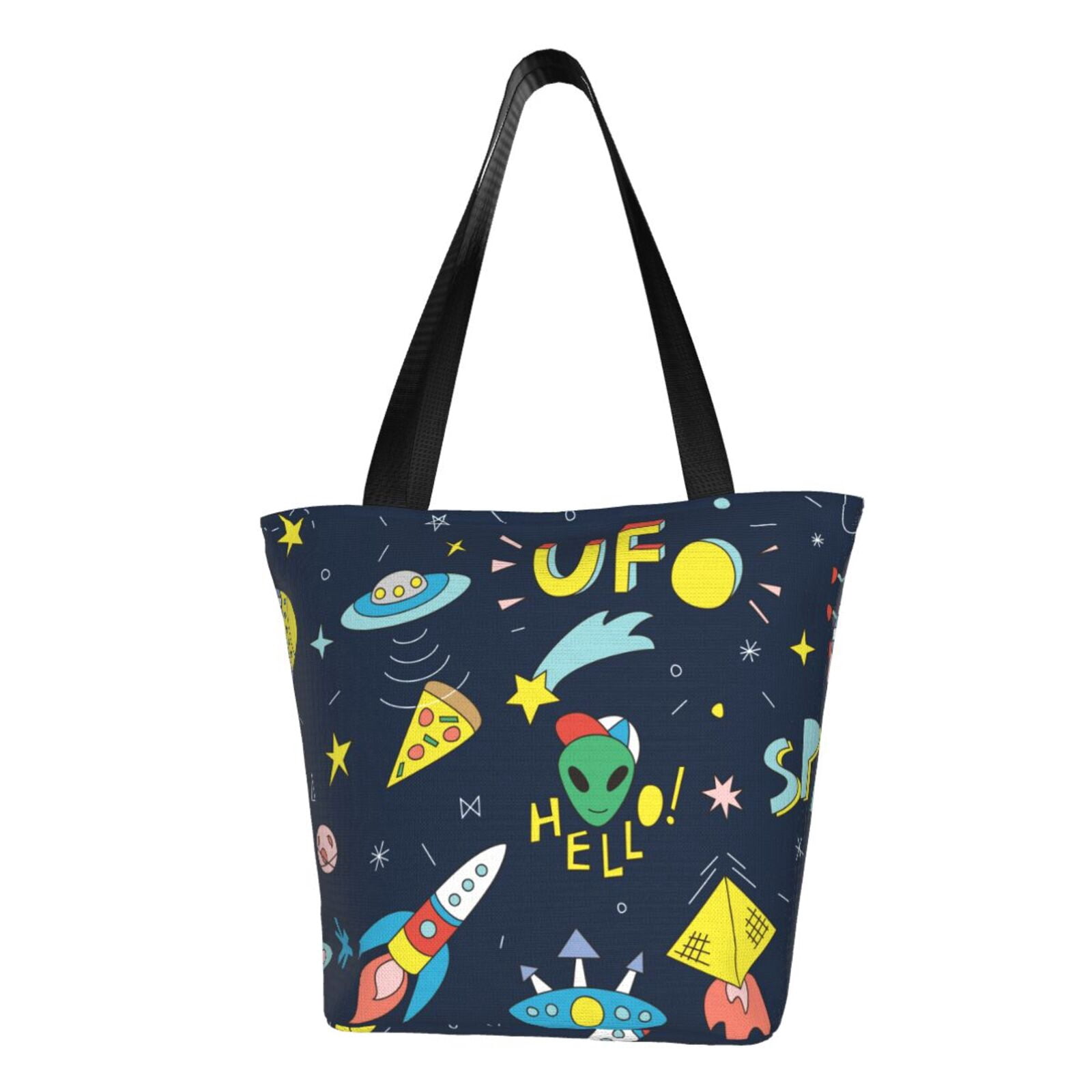 Sikiie Funny Spaceships Shoulder Bag Casual Hobo Crossbody Tote Bag for ...