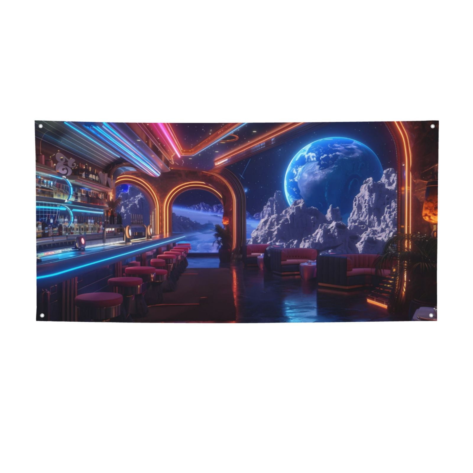 Sikiie Futuristic Bar Space View Custom Banners and Signs Customize ...