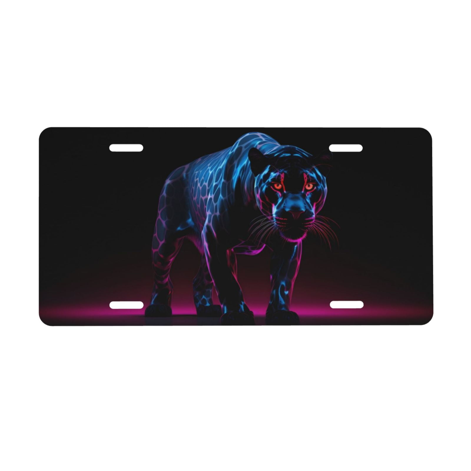 Sikiie Futuristic Purple Panther License Plate Car Front License Plate ...