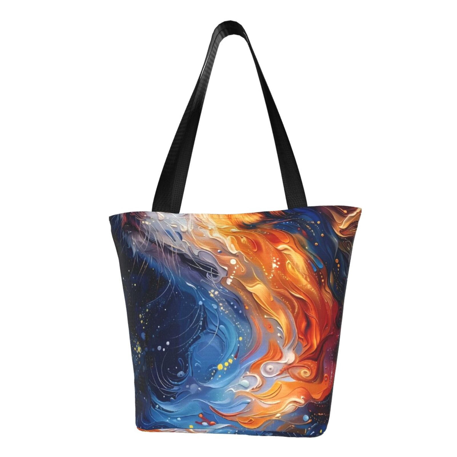 Sikiie Galactic Dog Swirls Art Shoulder Bag Casual Hobo Crossbody Tote ...