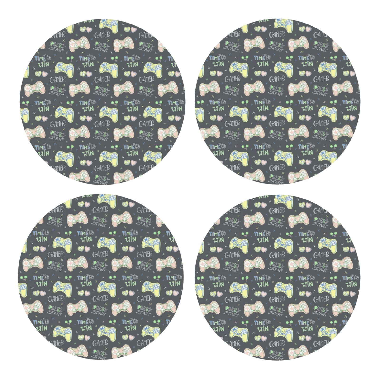 Sikiie Gamers MDF Cork Coaster 4 Pcs - Absorbent Beverage Coasters for ...