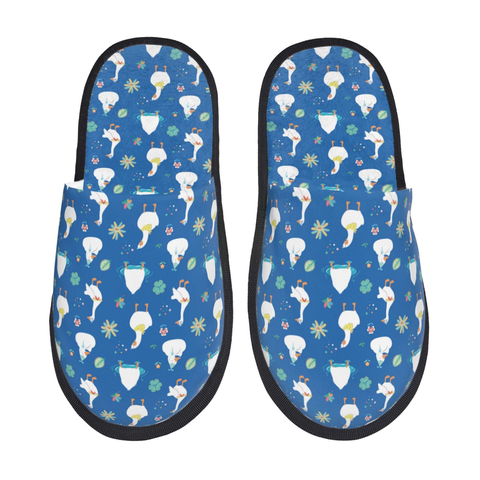 Sikiie Geese and leaves Print Slippers for women and Men, House Shoes ...