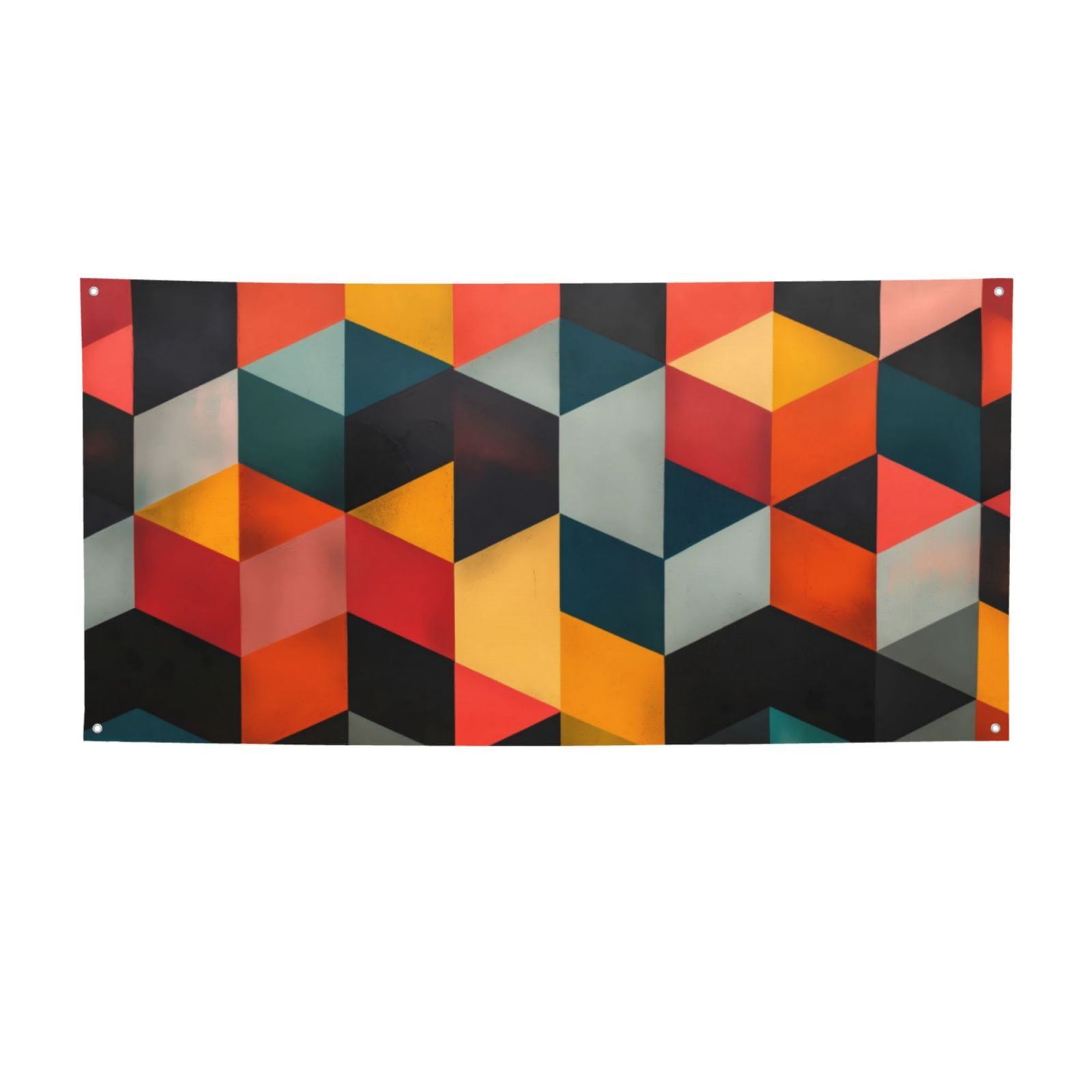Sikiie Geometric Cube Pattern Art Custom Banners and Signs Customize ...