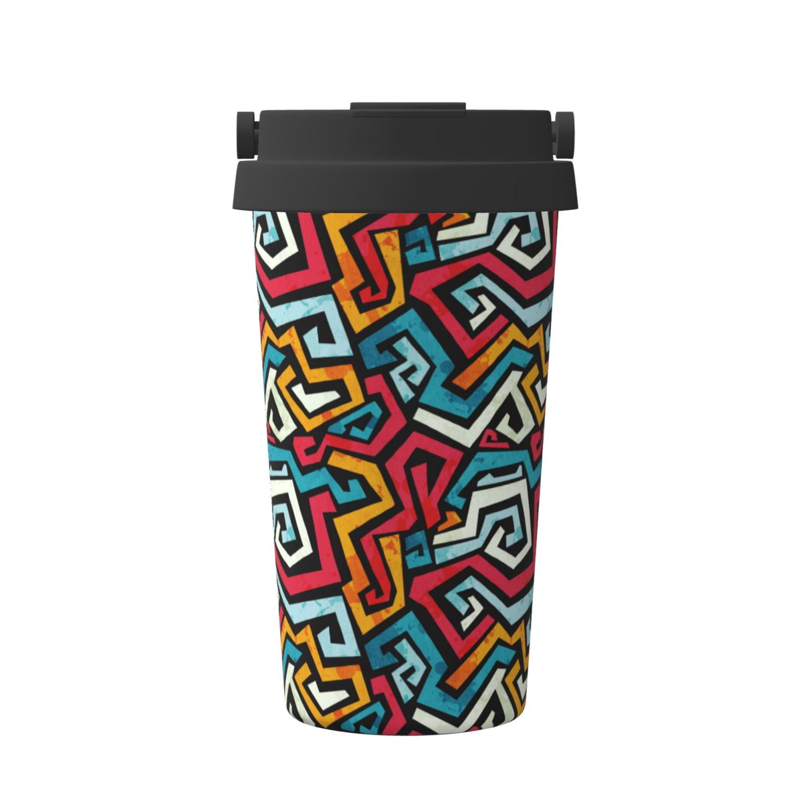 Sikiie Geometry Coffee Mug Pobtable To Stainless Steel Coffee Tumbler ...