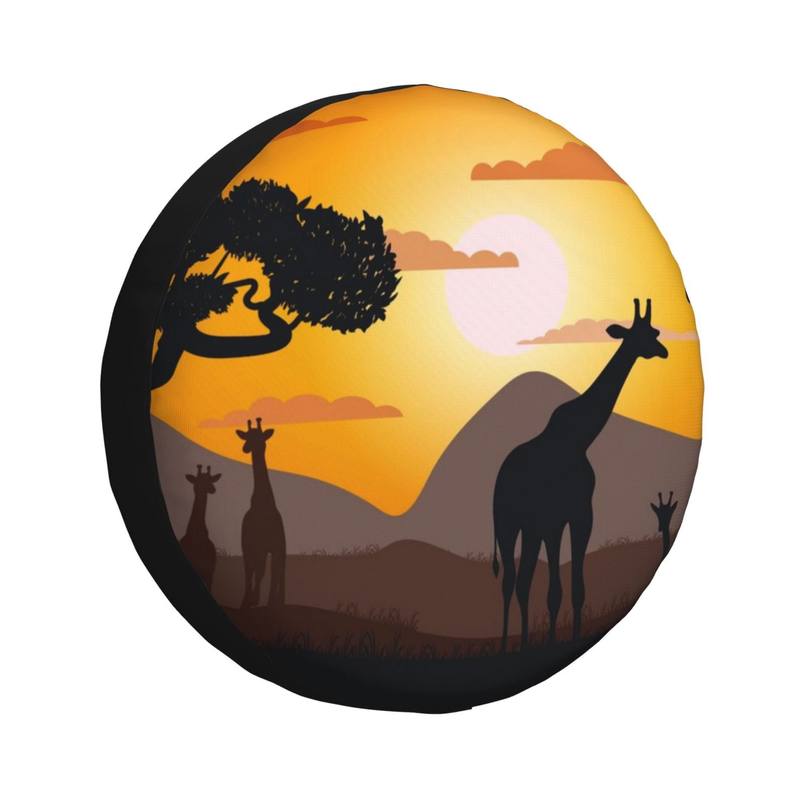 Sikiie Giraffes Of The African Savannah PVC Leather Spare Tire Wheel ...