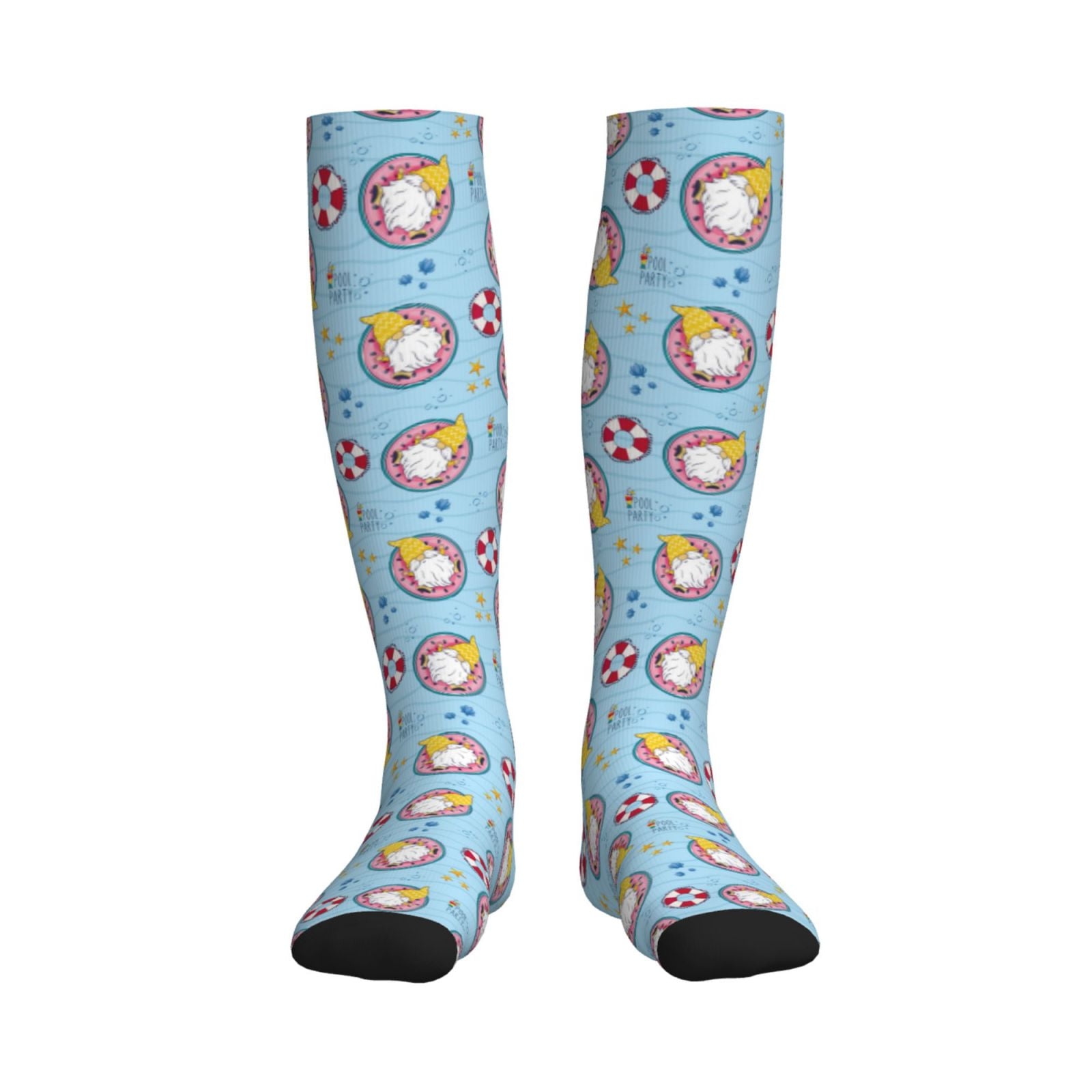 Sikiie Gnome Pool Party 1 Pairs Compression Socks for Men and Women 15 ...