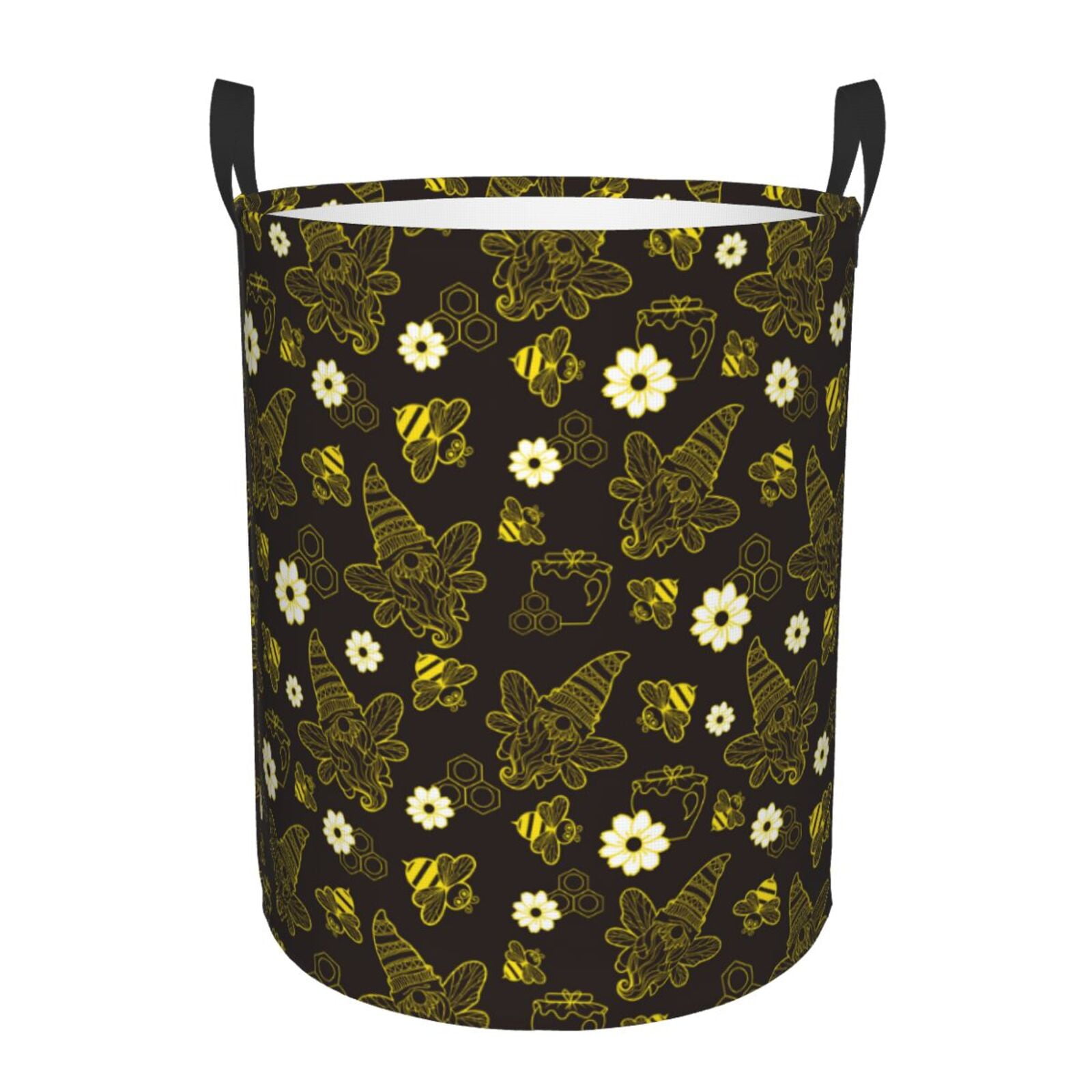 Sikiie Gnomes With Honey And Bees Print Round Dirty Clothes Basket ...