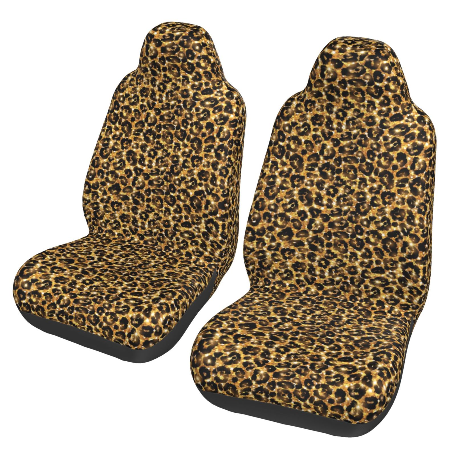 Sikiie Gold Glitter Leopard Car Seat Protector 2 Pack Car Seat Cushion ...