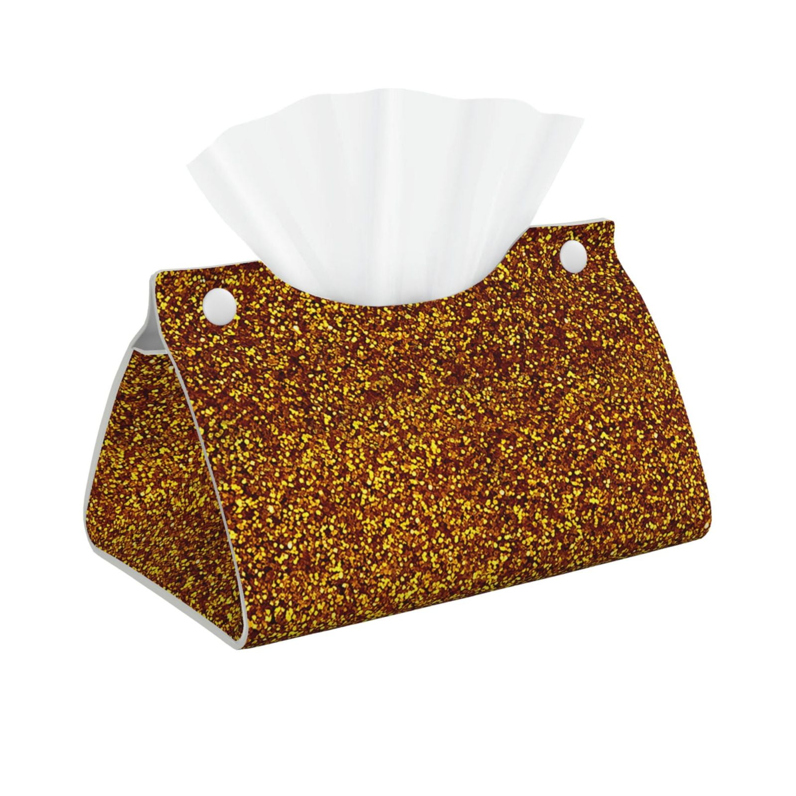 Sikiie Golden Glitter Leather Tissue Box Cover Rectangle, Long Tissue ...