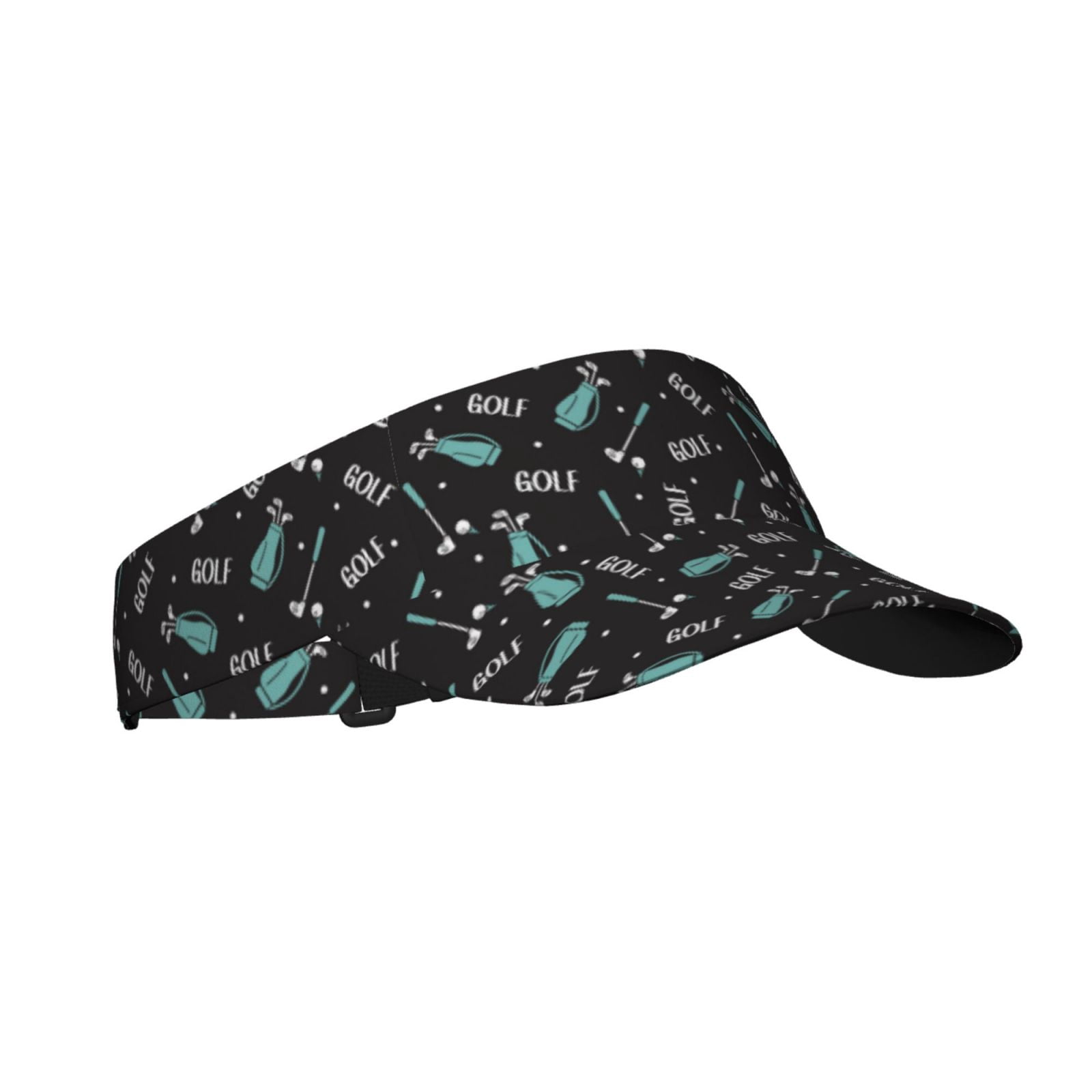 Sikiie Golf Bags And Balls Sun Visor Hat Adjustable Velcro Golf Visor ...