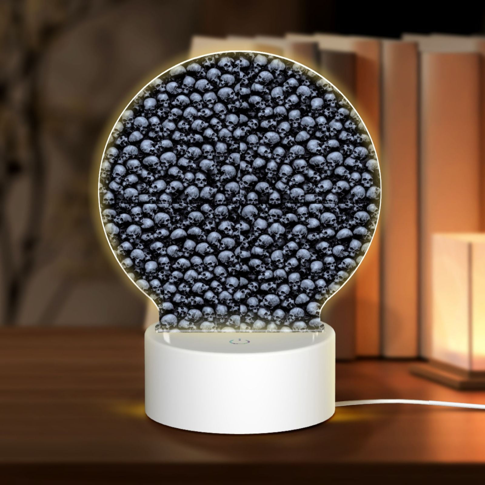 Sikiie Gothic Skull Acrylic Night Light Gift Custom Acrylic Night Light ...
