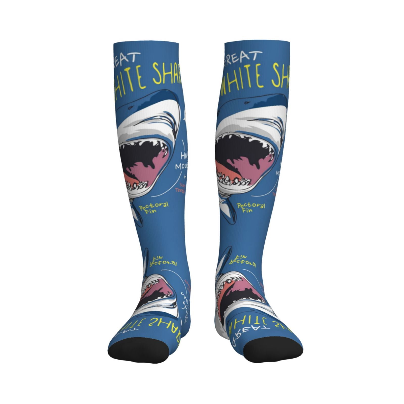 Sikiie Great White Shark 1 Pairs Compression Socks for Men and Women 15 ...