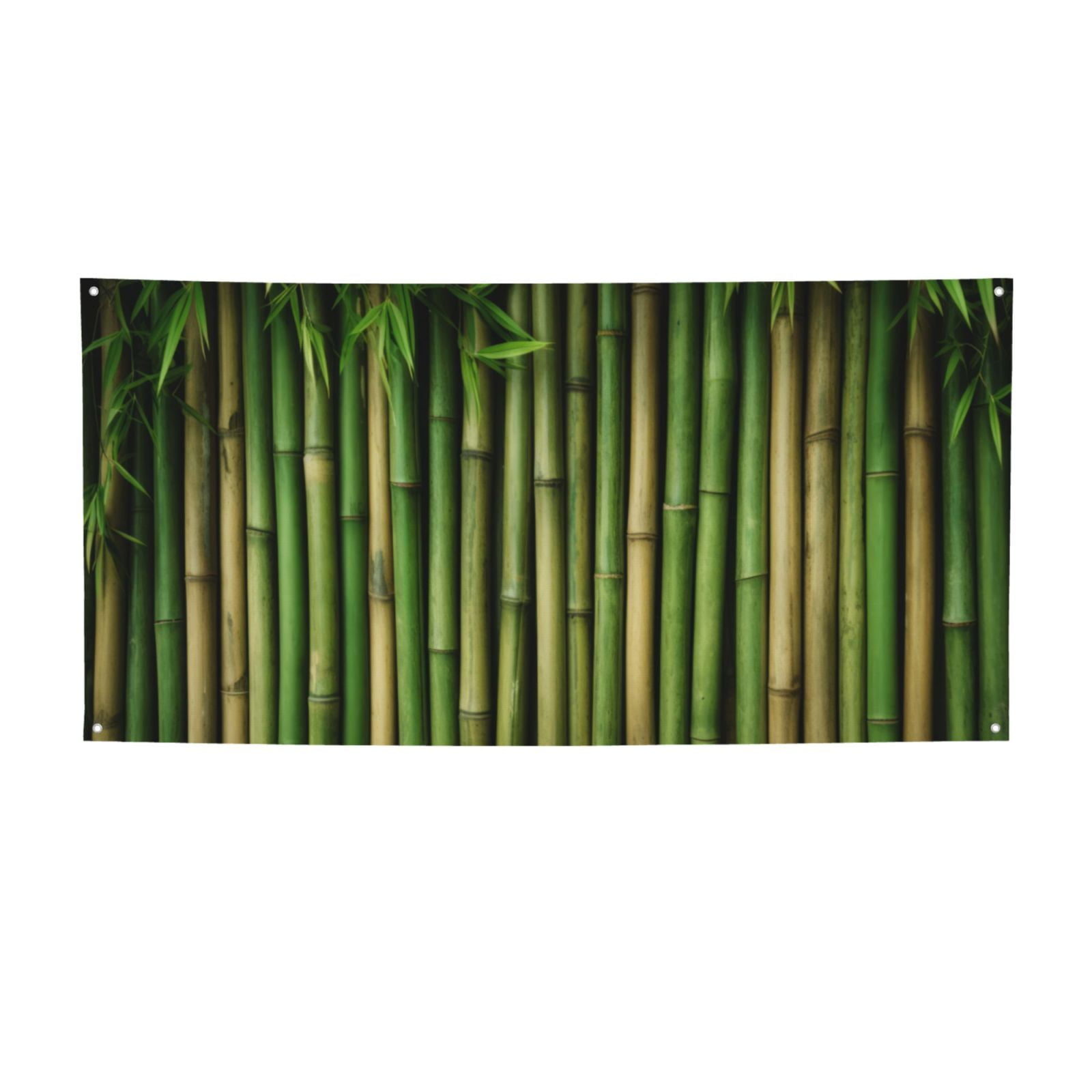 Sikiie Green Bamboo Fence1 Custom Banners and Signs Customize Outdoor ...