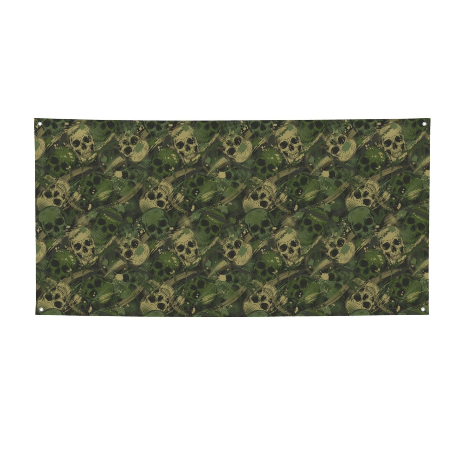 Sikiie Green Camouflage Skull Custom Banners and Signs Customize ...
