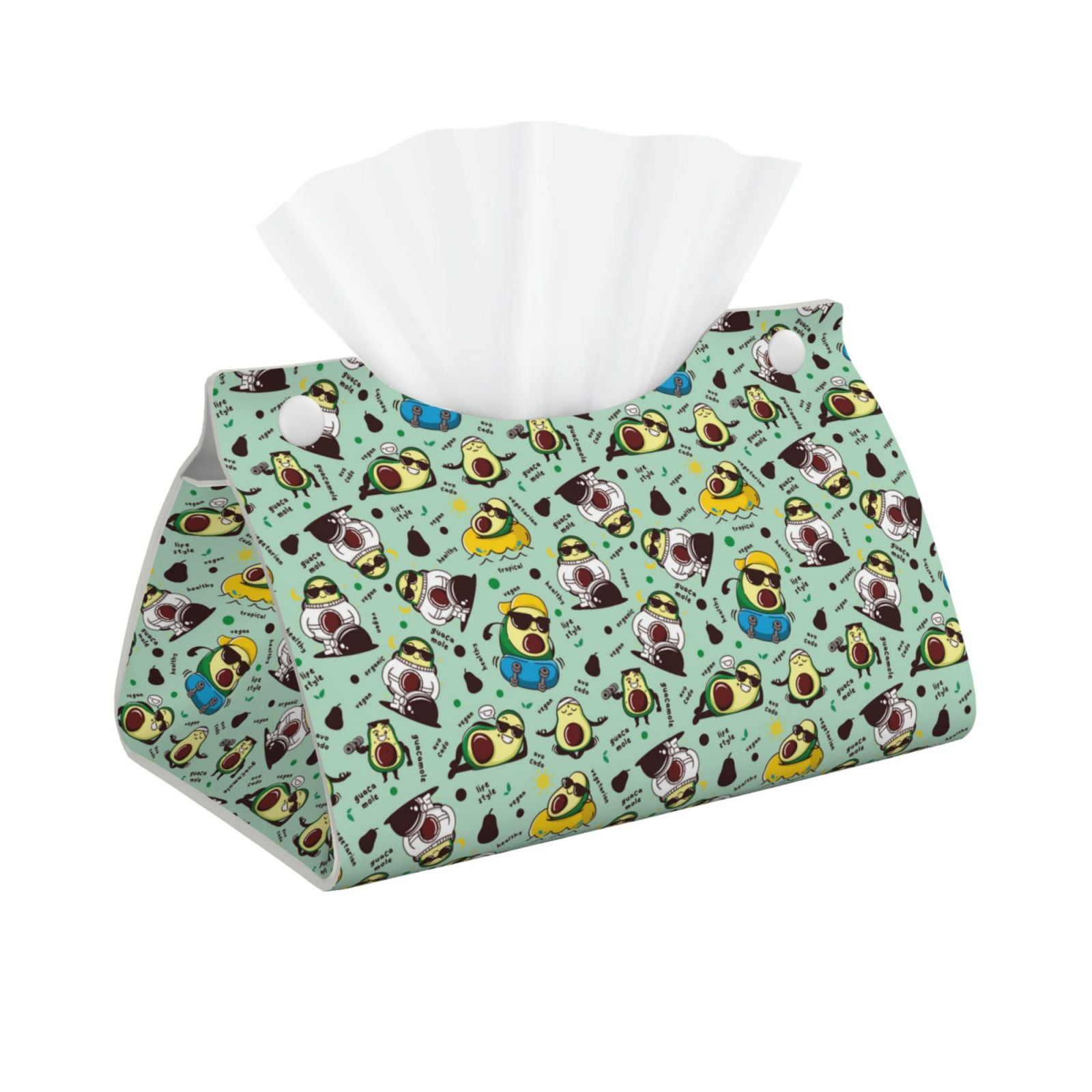 Sikiie Green Cute Avocado Leather Tissue Box Cover Rectangle, Long ...