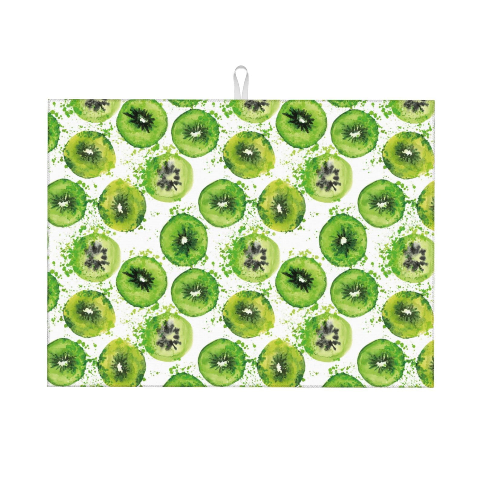Sikiie Green Kiwi Dish Drying Mat, Kitchen Counter Mat, Self Drying Mat ...