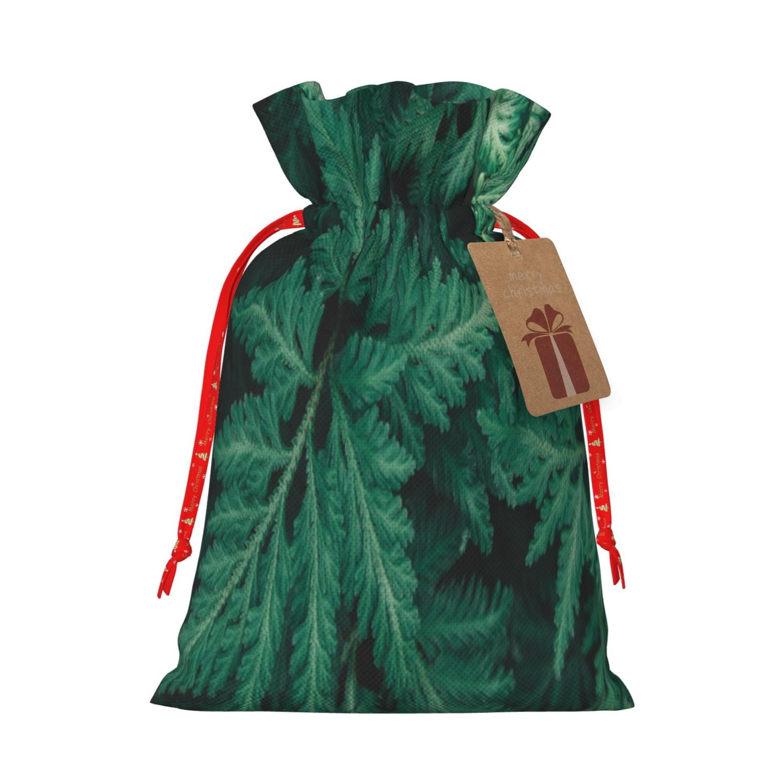 Sikiie Green Leave Fern Christmas Gift Bags, Birthday gift bags Xmas ...